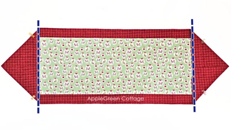 Sew An Easy Christmas Table Runner with Pointed Ends - Fast!