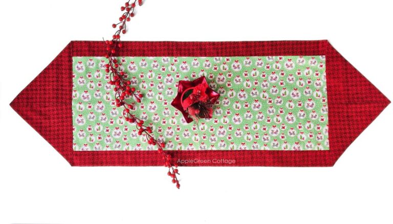 Sew An Easy Christmas Table Runner with Pointed Ends - Fast!