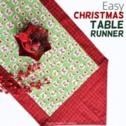 Sew An Easy Christmas Table Runner with Pointed Ends - Fast!