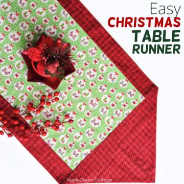 Sew An Easy Christmas Table Runner with Pointed Ends - Fast!