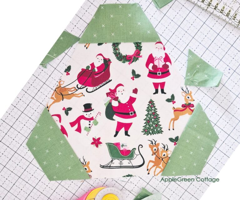 Quilted Hexagon Table Topper Pattern - AppleGreen Cottage