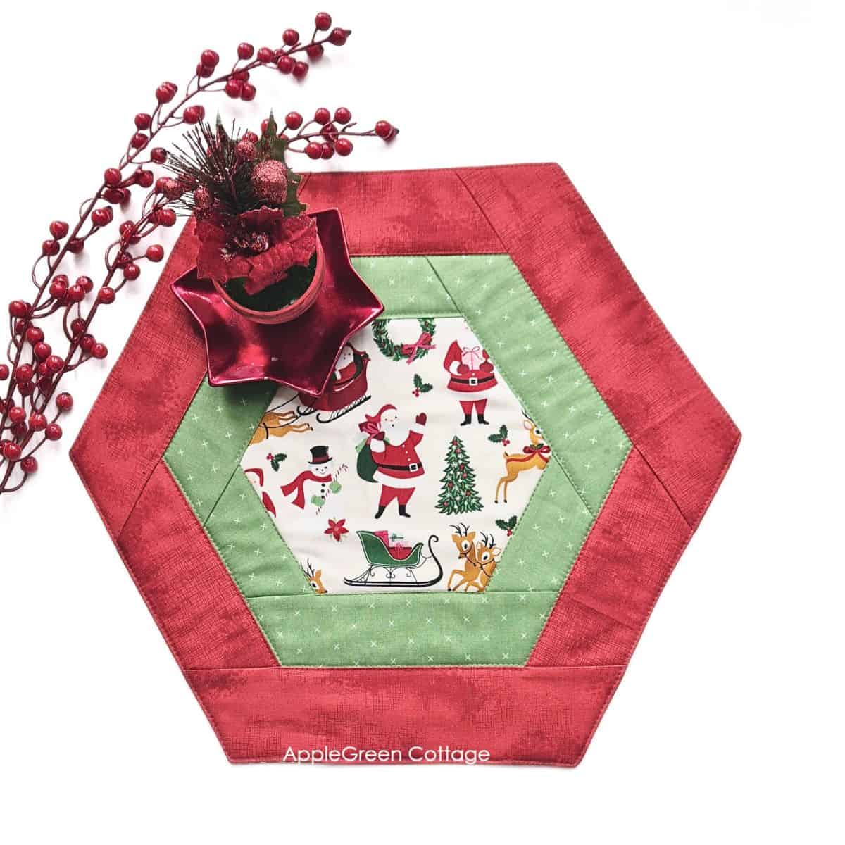 Octagon Quilted Table Topper Pattern Shimmer Tree Table Topper Pattern