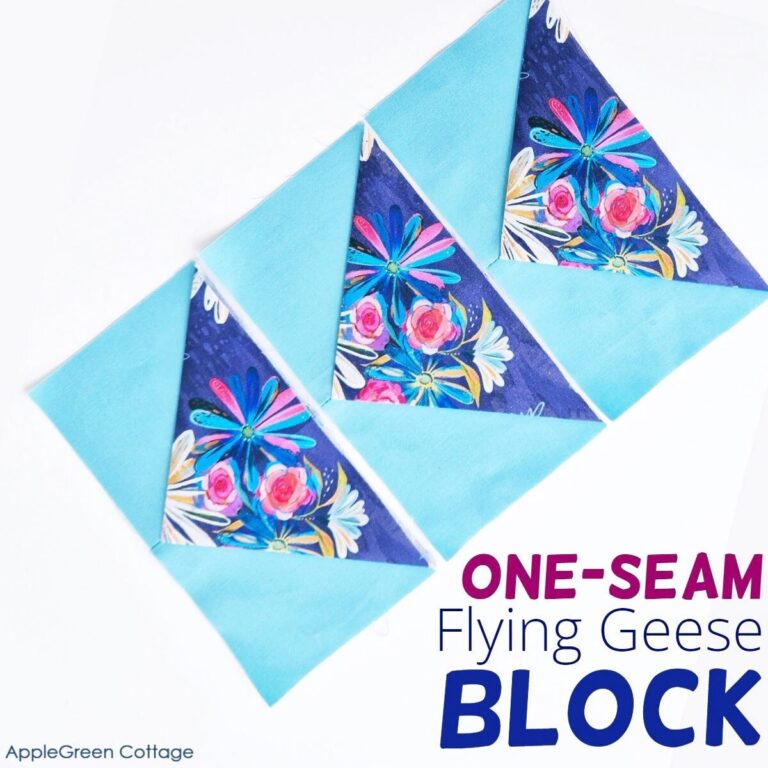One-Seam Flying Geese Block Hack - AppleGreen Cottage