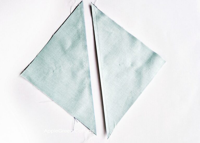 How To Make Half Square Triangles - Two At A Time! - AppleGreen Cottage