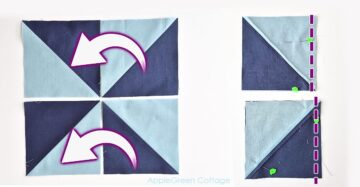 How To Make A Pinwheel Quilt Block - AppleGreen Cottage