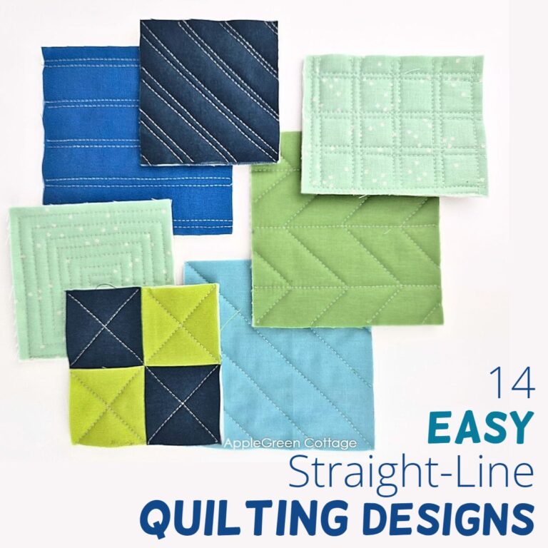 14 Easy Straight-Line Quilting Designs for Beginners - AppleGreen Cottage