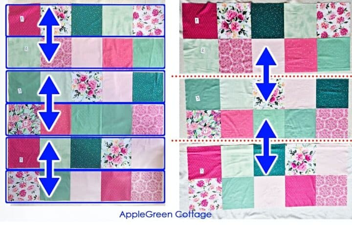 How To Make An EASY! Patchwork Quilt - AppleGreen Cottage