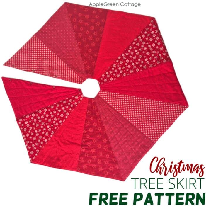 Free Christmas Tree Skirt Pattern - AppleGreen Cottage