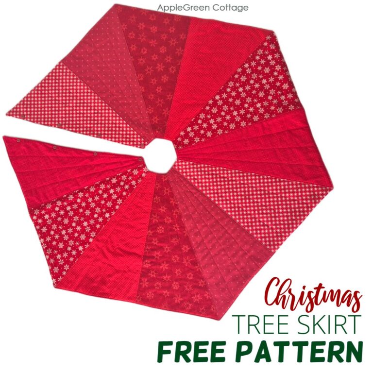 Free Christmas Tree Skirt Pattern - AppleGreen Cottage