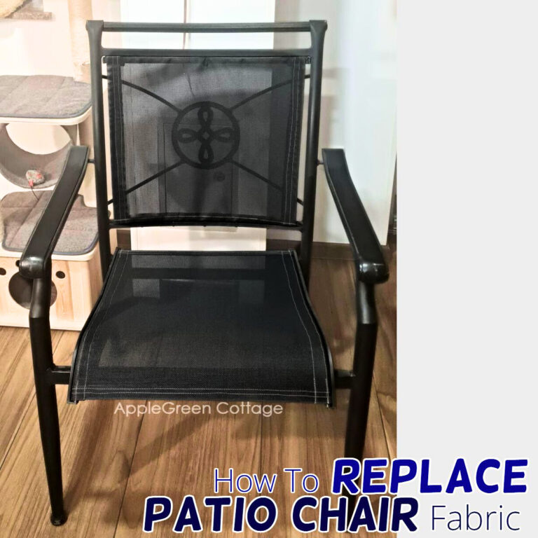 How To Replace Patio Chair Fabric - AppleGreen Cottage
