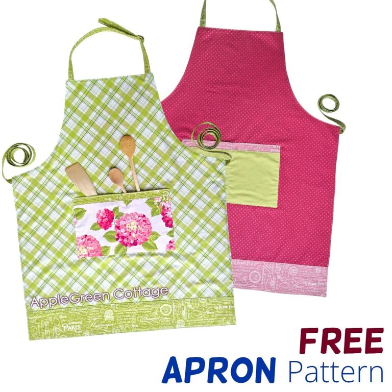 Free Apron Pattern That Fits – Reversible & Adjustable - AppleGreen Cottage