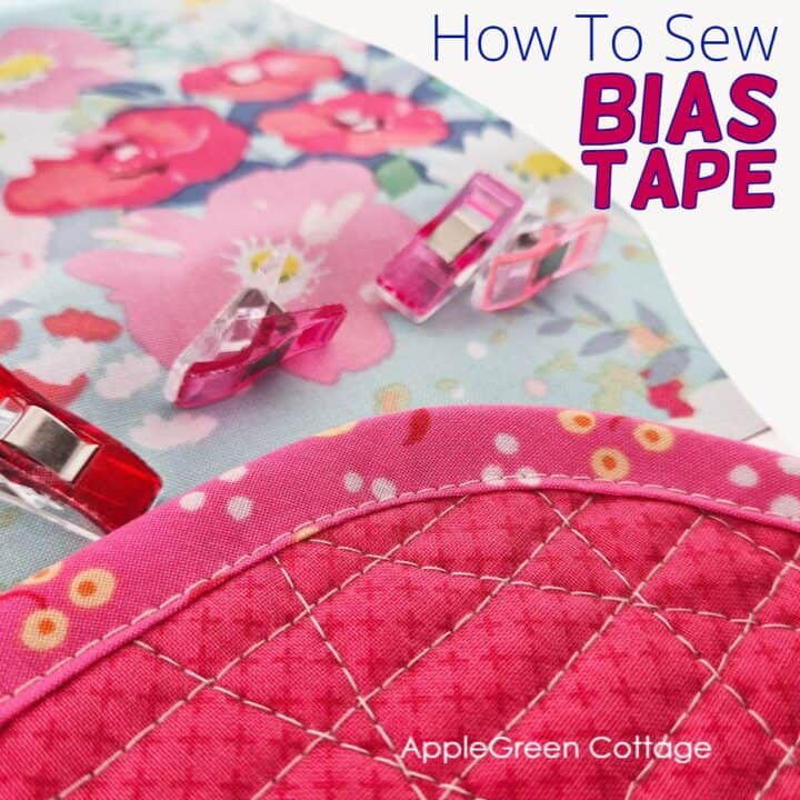 How To Sew Bias Tape - AppleGreen Cottage